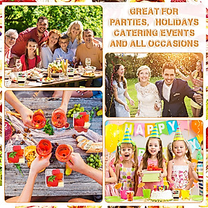 CHENGU 5 oz Clear Plastic Dessert Cups with Lids and Tasting Spoons Disposable Square Dessert Cups Plastic Mini Dessert Tumbler Appetizer Cups for Party Weddings Desserts Appetizers Mousse(125 Sets)