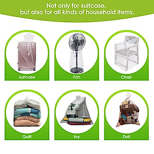 8 Pack Extra Large Clear Plastic Bags, 2 Sizes Large Big Jumbo Giant Storage Bags 40x60 Inches and 32x47 Inches, Heavy Duty Plastic Bags for Luggage, Suitcase, Furniture and Kids Bike