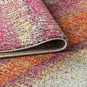 JONATHAN Y CTP105B-3 Contemporary POP Modern Abstract Vintage Indoor Area-Rug Bohemian Easy-Cleaning High Traffic Bedroom Kitchen Living Room Non Shedding, 3 X 5, Cream/Pink