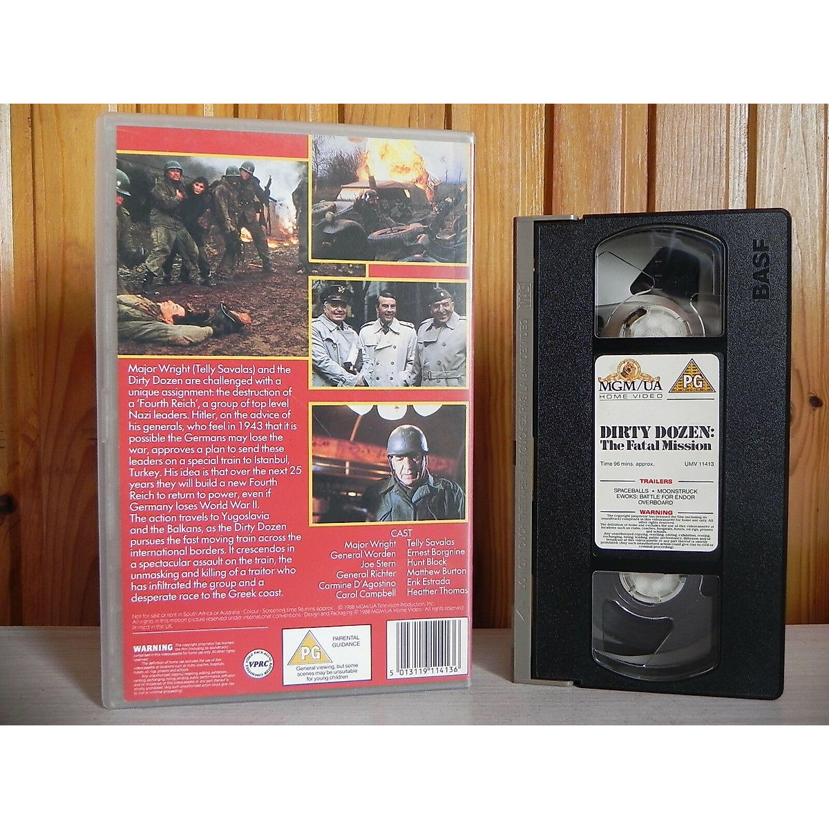 Dirty Dozen: The Fatal Mission - MGM/UA - Telly Savalas - Hunt Block - Pal VHS