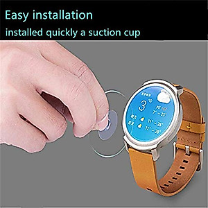 Xinhewong 3-Pack compatible with Fossil Gen 6 Smartwatch (44mm) Smartwatch Screen Protector Tempered Glass compatible with Fossil Gen 6 Smartwatch 44mm Smartwatch [2.5D 9H Hardness][Anti-Scratch]