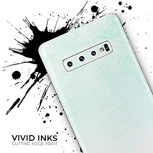 DesignSkinz Teal Grunge Fade to White | Protective Vinyl Decal Wrap Skin Cover Compatible with The Samsung Galaxy Note 10 LITE (Full-Body, Screen Trim and Back Glass Skin)