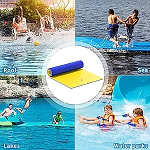 Oversized Floating Water Mat, 3 Layer 9'/12'/18' Lily Pad for Lake, Ocean, Beach, River, Pool, Lily Mat Floating Matt for Water Recreation and Relaxing