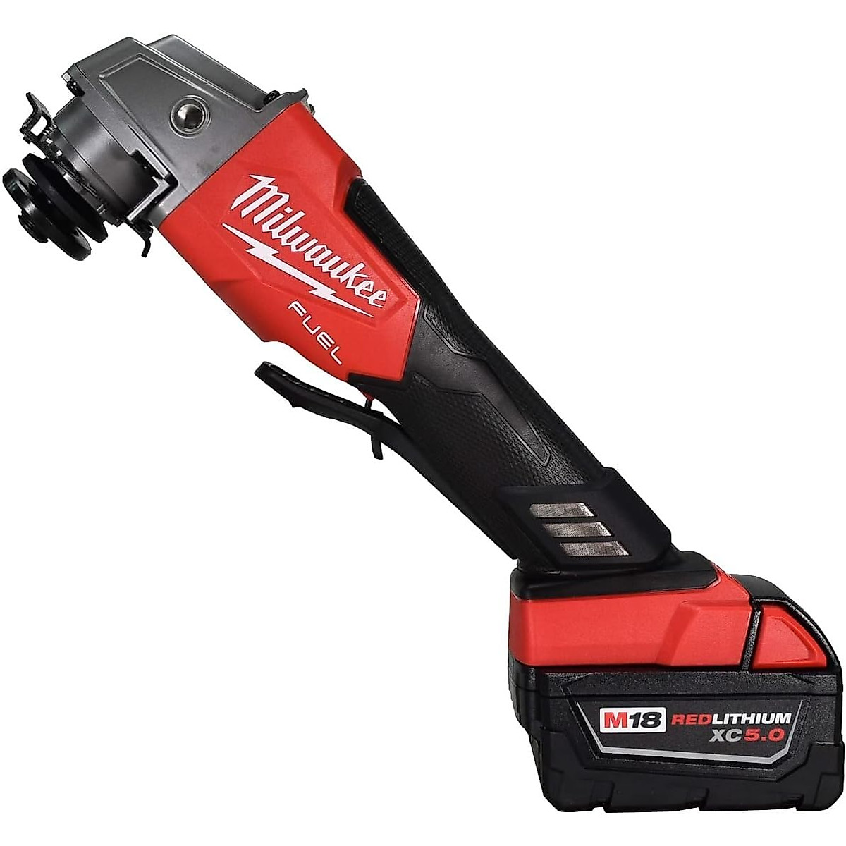 Milwaukee 2991-22 M18 FUEL Brushless Lithium-Ion 4-1/2 in. / 5 in. Grinder and 3/8 in. Impact Wrench Combo Kit w/ 2 Batteries (5 Ah)