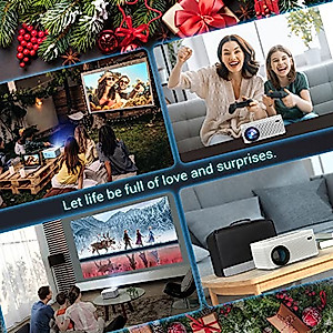 BIGASUO 5G WiFi Projector with DVD Player - 1080P Supported Home Projector with Bluetooth & Zoom, Portable Outdoor Movie Projector with Carry Bag & Tripod Compatible with Phone/Laptop/PS4/TV Stick