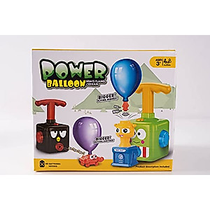 PartyWoo Balloon Launcher Car Toy Set, 72 pcs Balloon Car Toy with Pump, Balloon Toys for Kids, Balloon Launcher Toy, Balloon Powered Car Balloon Launcher Toy (Little Frog)