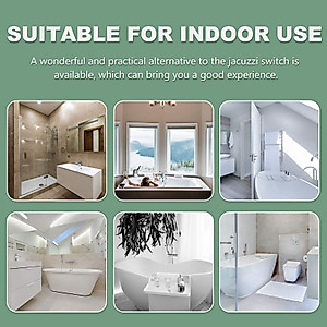 Cabilock 1 Pc Pneumatic Start Button Bath tub air Buttons Multipurpose Bathtub Garbage Disposal air on Off Push air Button Food Waste spa Silicone Gasket Child Fashion White