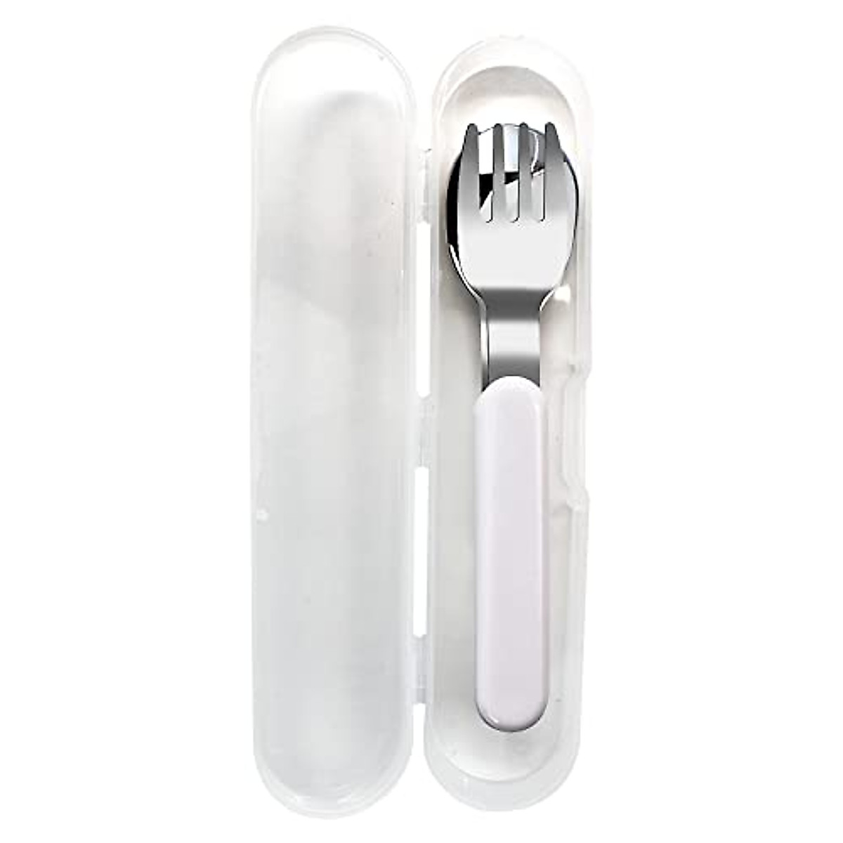VANRA 2-Piece Children Fork And Spoon Set 18/10 Stainless Steel Child Flatware Set Kids Utensils Set with Case for Lunch Box