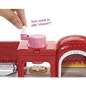 Barbie Pizza Chef Doll & Playset, Toy Oven & Counter with Sliding Conveyer Belt, Molds, 3 Dough Colors & Accessories (Amazon Exclusive)