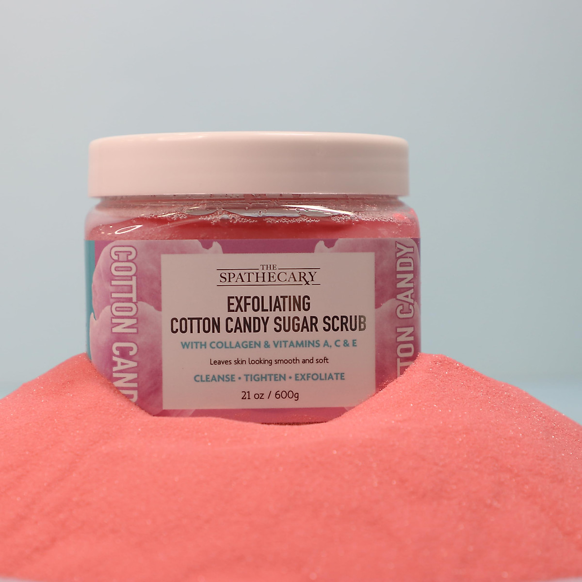 The Spathecary Body Scrub, Exfoliating-Nourishing-Refreshing-Smoothing Body Care 21 oz. (21 oz, Cotton Candy)