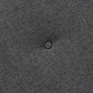 Baxton Studio Iliana Footstool, One Size, Dark Grey/Walnut Brown