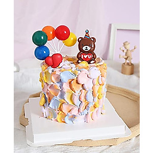 Cartoon Hug Bear Candle Set,Cute Mini Bear and I Love You Funny Baby Kids Children Happy Birthday Candles,Party Supplies,Cake Decoration