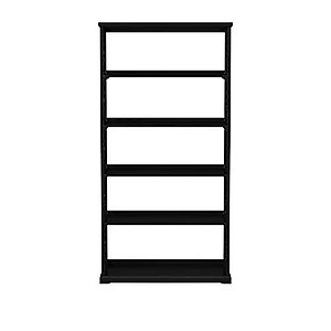 Powell Furniture Turner Bookcase, Black, 36.5" x 15.8" x 72"