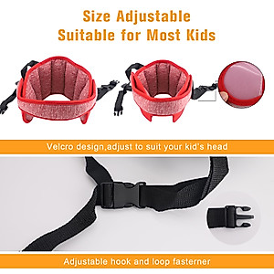vocheer Baby Car Seat Head Support Band, Adjustable Carseat Sleep Nap Aid Holder Belt Head Protection Strap for Kids 1-5 Years Old Red