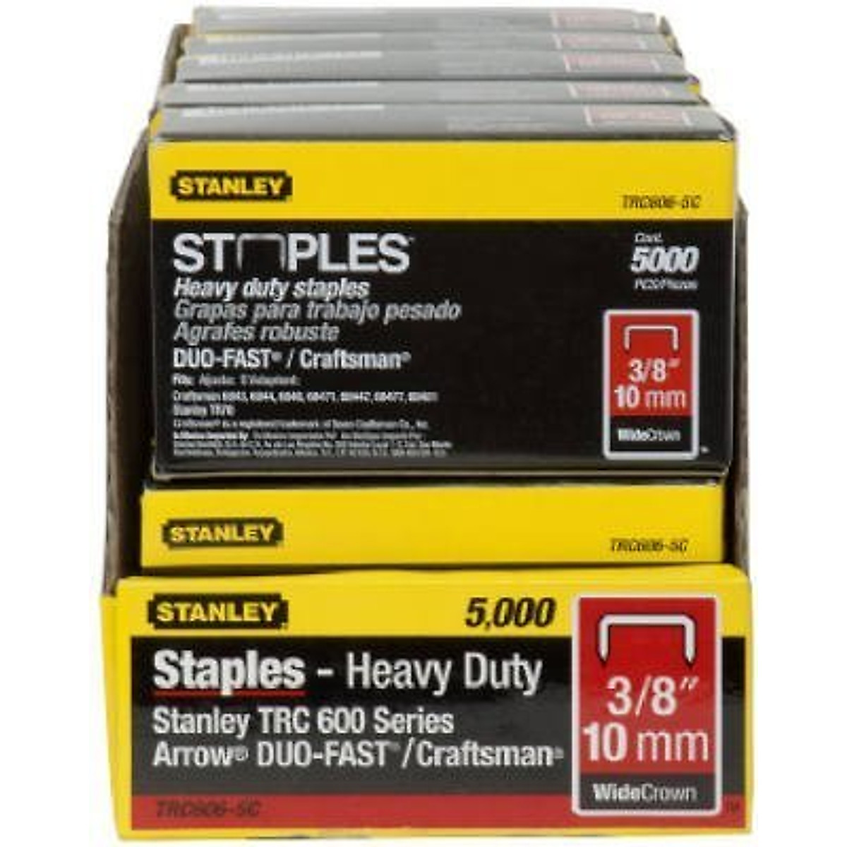 Stanley TRB506-5C 5,000 Units 3/8-Inch Power Crown Staples