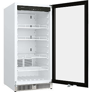 EdgeStar VBM91SS 24 Inch Wide 9.53 Cu. Ft. Commercial Beverage Merchandiser With Temperature Alarm and Reversible Door