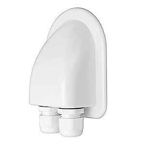 ABS Double Solar Cable Entry Gland, IP68 Waterproof Double Cable Entry Gland, 2mm to 6mm, for Solar Panels, Boat, RV, Campervan (White)