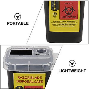 2Pcs Razor Blades Dispenser Case,Small Portable Sharps Container,Razor Blades Disposal Case,Disposable Razor Cutter Container,Barber Shop Storage Container