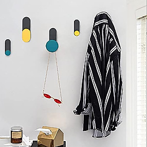 4 Pack Hooks Utility Hooks Decorative Wall Hangers Hooks Coat Hook Key Hook Heavy Duty Hooks for Office Bathroom Kitchen Kid’s Room Bedroom (Grey)