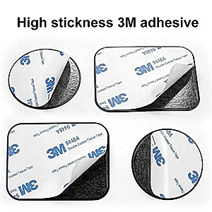 Replacement Metal Plates Set 16 Pack for Magnetic Car Mount. Kit of 16 Magnets for Back of Phone Case. Black Rectangular Iron Stickers Without Holes Discs. 3M Adhesive Backing Steel Sheets.