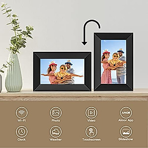 Digital Picture Frame, Humblestead 7 Inch WiFi Digital Photo Frame with 1024 * 600 IPS HD Touchscreen, Effortless One Minute Setup, Share Photos and Videos Instantly from Anywhere via App