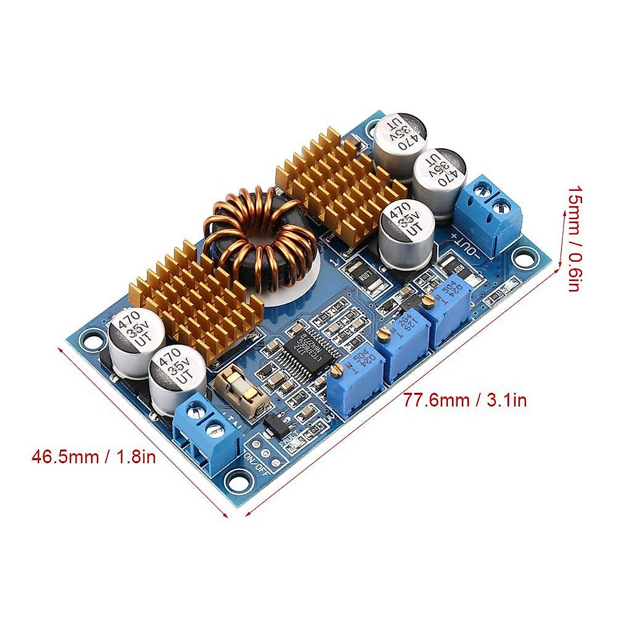 LTC3780 Automatic Step UP/Down Converter, DC to DC 5-32V to 1V-30V Boost/Buck CC CV Power Module