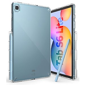 Ringke Fusion Case [Built-in Pen Holder] Compatible with Samsung Galaxy Tab S6 Lite Case 10.4 Inch 2024/2022 / 2020, Transparent Hard Back Shockproof Cover - Clear