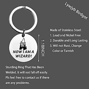 Lywjyb Birdgot What We Do in The Shadows Nandor Gift What We Do in The Shadows Inspired Gift Now I Am A Wizard Keychain (Nandor wizard ky)