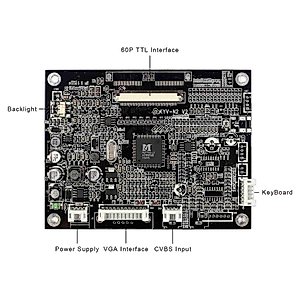 VSDISPLAY 7" 7 Inch 800X600 LCD Screen A070SN02 with VGA LCD Controller Board KYV-N2 V2