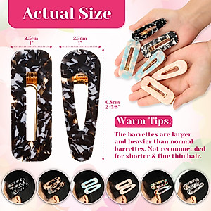 cridoz 12 Pcs Acrylic Resin Hair Barrettes Hair Clips for Women Hair Accessories