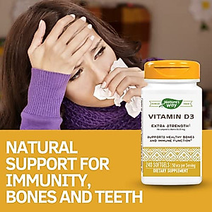 Nature's Way Vitamin D3 Extra Strength; 2000 IU per serving; 240 Softgels