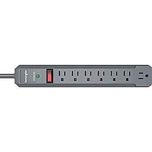 Kensington Guardian Premium Surge Protector, 7 AC Outlets, 6 ft Cord, 540 J, Gray