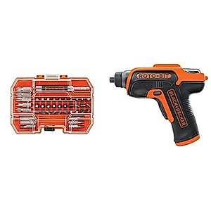 Black & Decker BDCS50C 4V Roto-BIT Storage Screwdriver with 42-Piece Standard Screwdriver Bit Set