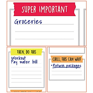 Carson Dellosa Aim High Notepad, 50 Sheet Lined Paper To Do List Notepad, Notes, Lists, Grocery List, and Checklist Organizer, Note Pads for Office Supplies, Classroom Supplies, and College Supplies