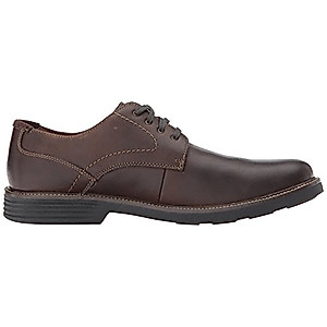 Dockers Mens Parkway Leather Dress Casual Oxford Shoe with Stain Defender, Dark Brown, 10.5 W