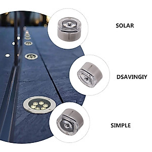 Uonlytech Solar-Powered Yard Lamp Underground Ground Buried Light Outdoor Solar Garden Easy Install Red Waterproof