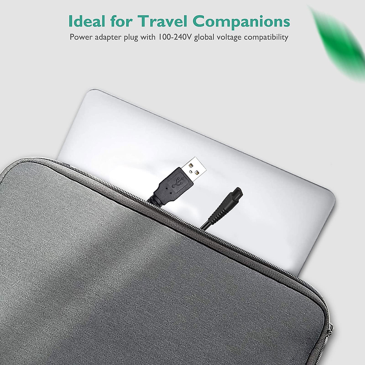 Lnauy for Nicwell Water Flosser Charger, Power Cord Compatible with Nicwell F5025 COSLUS F5020E Oralfree Cordless Portable Water Dental Flosser Replacement Power Supply Adapter Cable