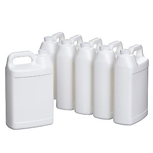 Hudson Exchange - 1006+1106-6 1 Gallon F-Style Plastic Jug with Cap, HDPE, White, 6 Pack
