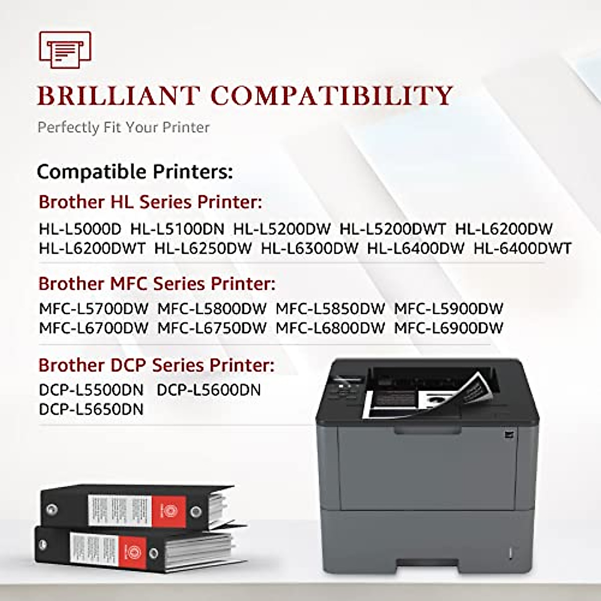 Toner Kingdom Compatible TN850 Toner Cartridge Replacement for Brother TN850 TN 850 TN-850 TN820 TN 820 TN-820 for MFC-L5900DW HL-L6200DW MFC-L5850DW MFC-L6700DW HL-L6200DWT Printer (Black, 2-Pack)