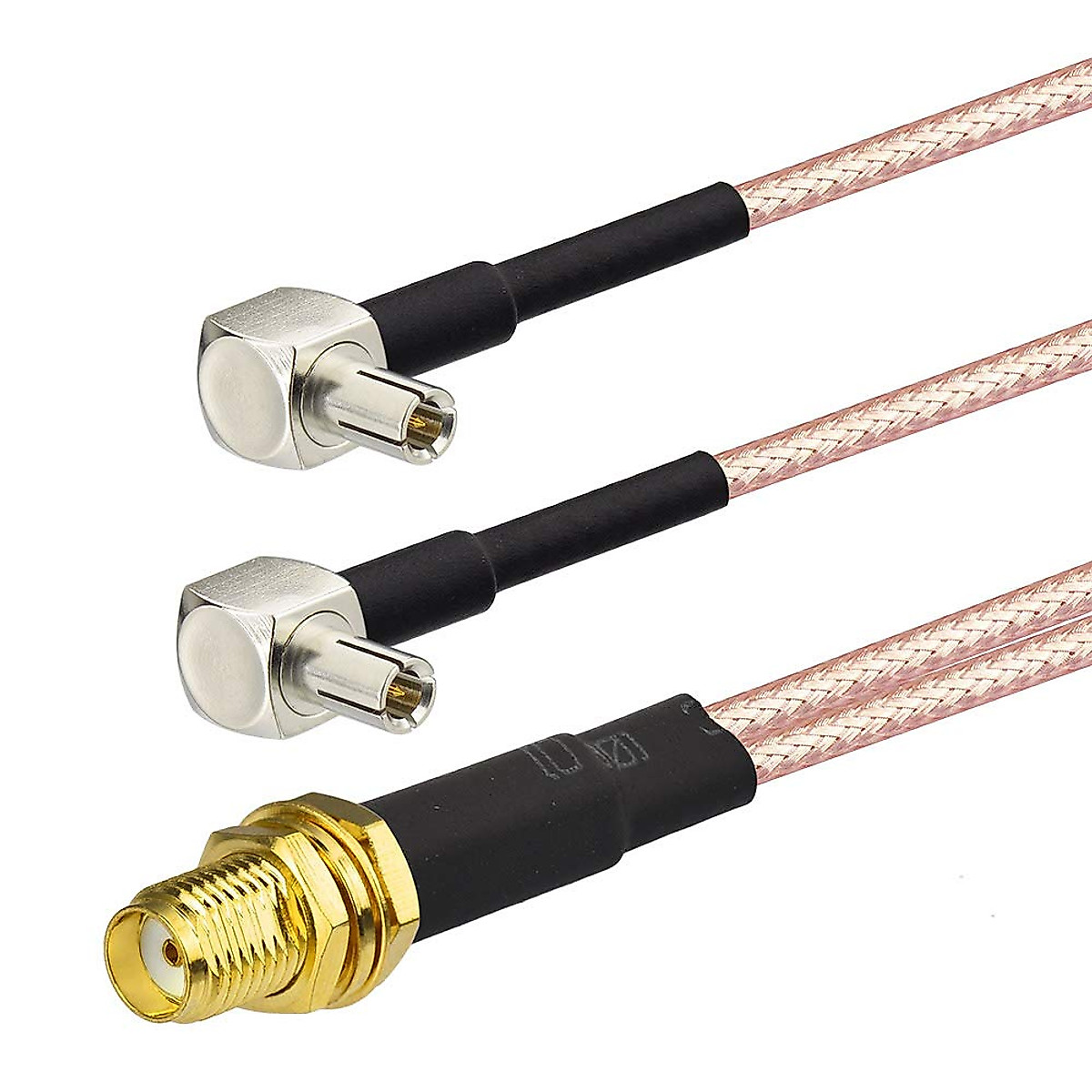 Bingfu 4G LTE Antenna Adapter Splitter SMA Female to Dual TS9 Connector Coaxial Pigtail Cable 6 inch 15cm Compatible with 4G LTE Mobile Hotspot MiFi Router Cellular Broadband USB Modem Dongle Adapter