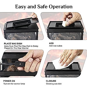 YSong Freestanding Flickering Fireplace Wax Warmer,Electric Wax Melt Warmer,Wax Warmer for Scented Wax Melts,Metal Wax Melter,Wax Burner Fragrance Warmer for Home Decor Office,Birthday Gifts for Women