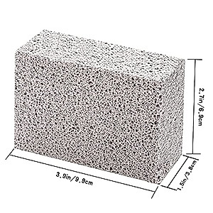 4 Pack Grill Stone Cleaning Block, Ecological Grill Cleaning Brick Block - Perfect for Removing Stains of BBQ Grills, Racks, Flat Top Cookers and More