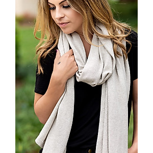 zestt Dreamsoft Travel Scarf, Wrap and Shawl, Organic Cotton, Birch