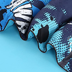 Wowelife Dinosaur Toddler Bedding Sets for Boys and Girls, Premium 4 Piece Dinosaur Skeleton Toddler Bed Set Blue, Super Soft and Comfortable for Toddler