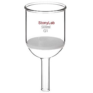 StonyLab Borosilicate Glass Buchner Filtering Funnel with Coarse Frit(G1), 94mm Inner-Diameter, 100mm Depth(500ml)