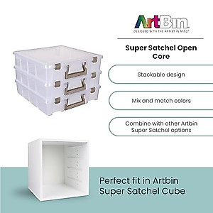 ArtBin 6955RK Super Satchel 1-Compartment Box, Art & Craft Organizer, 1-Pack, Translucent Blush