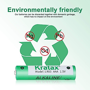 Kratax 24 Count AAA Alkaline Batteries AAA Alkaline Batteries, Long-Lasting, All-Purpose Triple A Battery for Household and Business