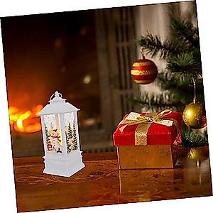 Portable Christmas Lights 1PC Portable Lantern Christmas Decor LED Lantern Christmas Snow Globe Lantern Decorative Lamp Glitter Lanterns Snowball Gift Decorate Night Light Music