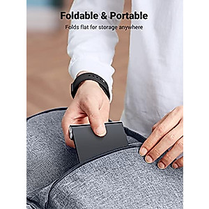 UGREEN Cell Phone Stand for Desk Phone Holder Foldable Portable Adjustable Compatible with iPhone 14 13 Pro Max, iPhone 12 11 Plus SE XS XR 8 7, Office Desk Travel Accessories, Black