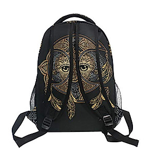 ALAZA Boho Moon Sun Witchy Dream Catcher Large Backpack Personalized Laptop iPad Tablet Travel School Bag with Multiple Pockets